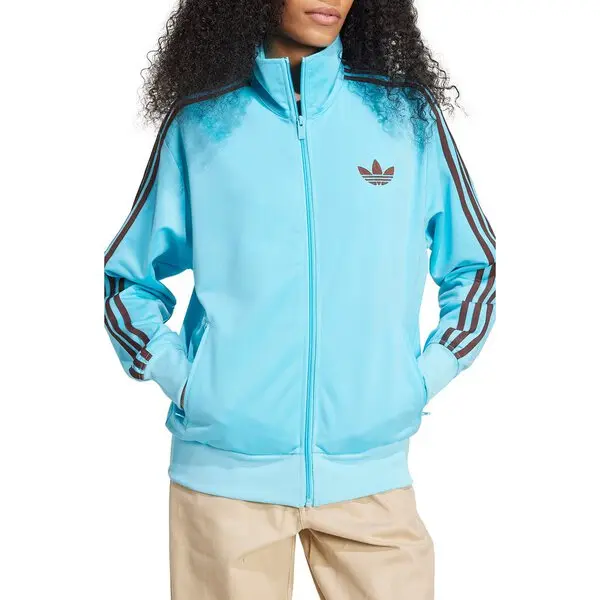 Adidas Firebird Recycled Polyester Track Jacket - Blue/ Auburn