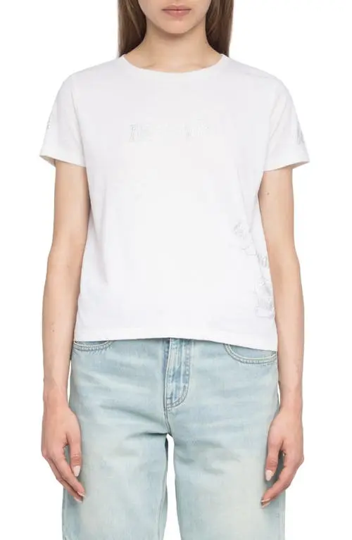 Zadig&Voltaire Alys Multicusto Strass Rhinestone Graphic T-shirt - Judo