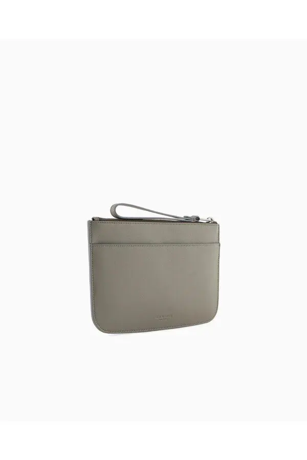 Giorgio Armani Nappa Leather Clutch - Beige