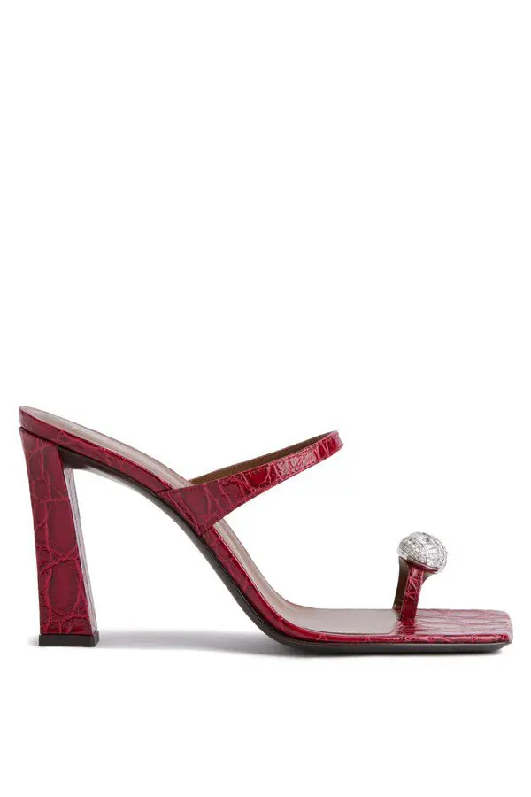 GIUSEPPE ZANOTTI Icon Ring 90 Thong Sandals - Red