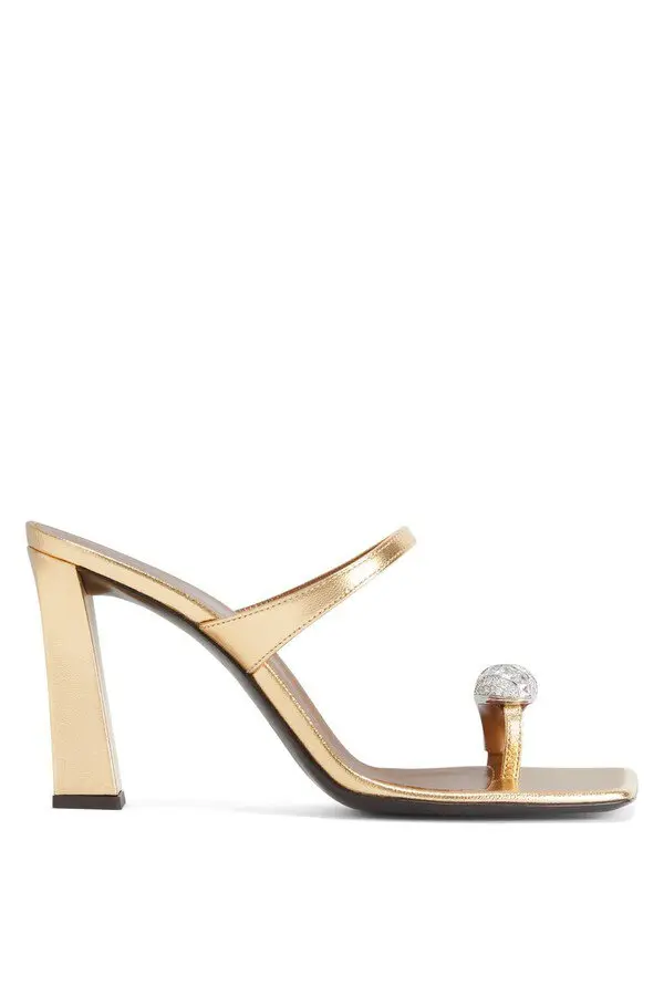 GIUSEPPE ZANOTTI Icon Ring 90 Thong Sandals - Gold