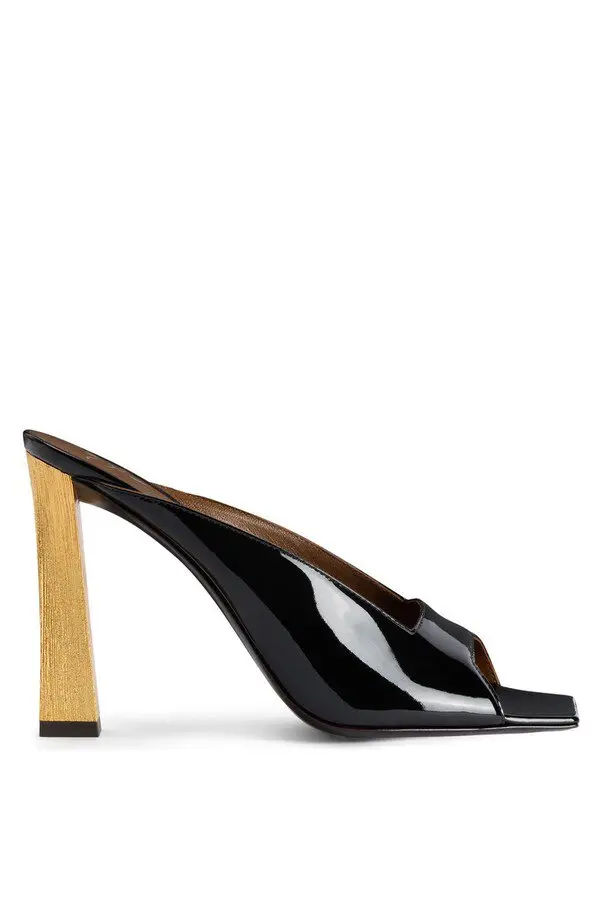 GIUSEPPE ZANOTTI Patent Leather Mule Sandals