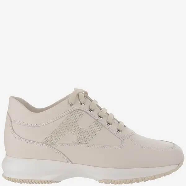 Hogan Interactive Leather Sneakers - Ivory