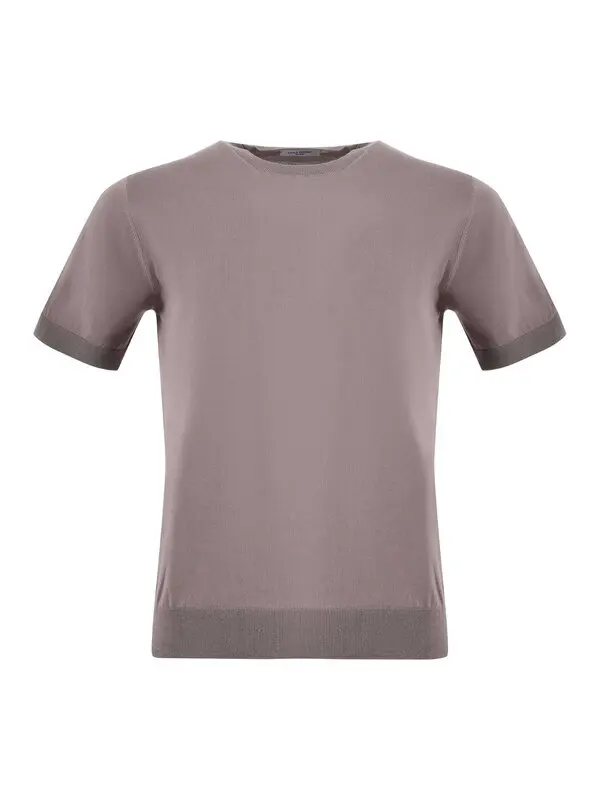 PAOLO PECORA Thread T-shirt - Fango