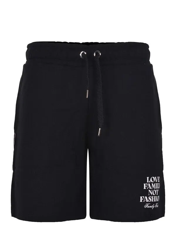 FAMILY FIRST Cotton Shorts - Black