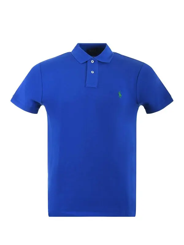 Ralph Lauren Custom Slim Fit Polo - Blu Cobalto