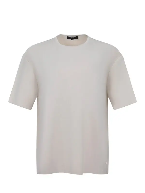 FAY Viscose T-shirt - Cream