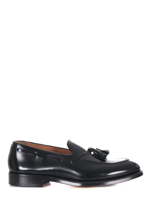 DOUCAL'S Brushed Leather Moccasins - Black