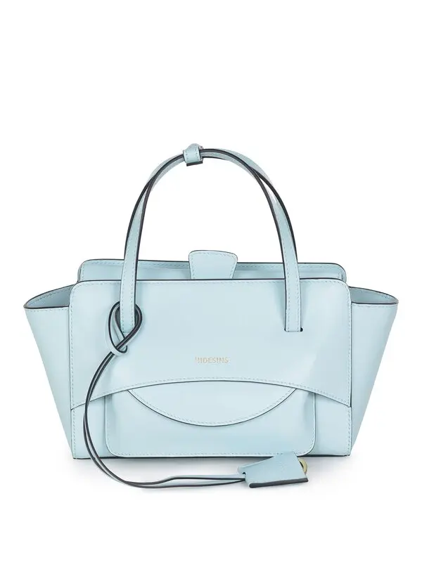 HIDESINS Leather Flap Bag - Light Blue