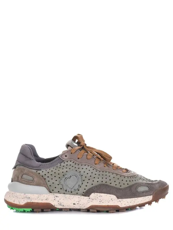 SATORISAN Nubuck And Suede Sneakers - Marrone/verde
