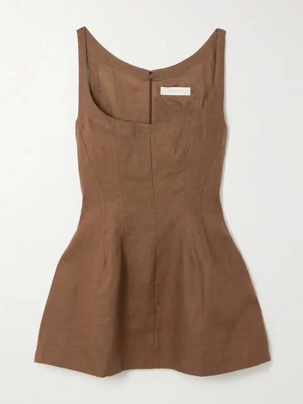 Faithfull The Brand Syna Linen Top - Brown