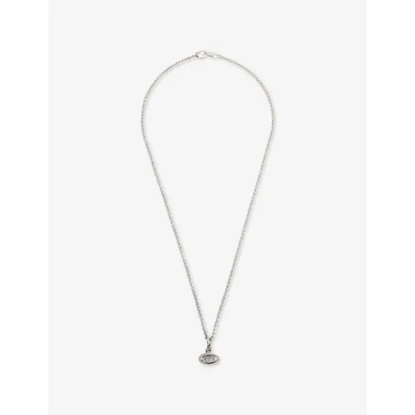 VIVIENNE WESTWOOD Petite Orb Platinum-plated Pendant Necklace - Oxi Silver/platinum