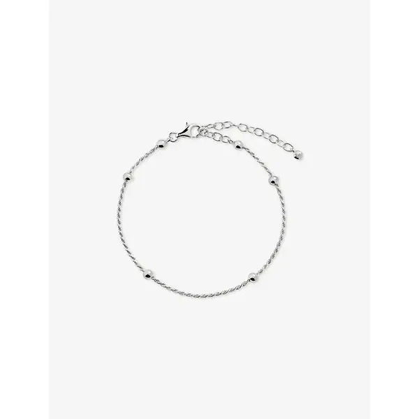 Monica Vinader Beaded Rope Chain Bracelet - Silver