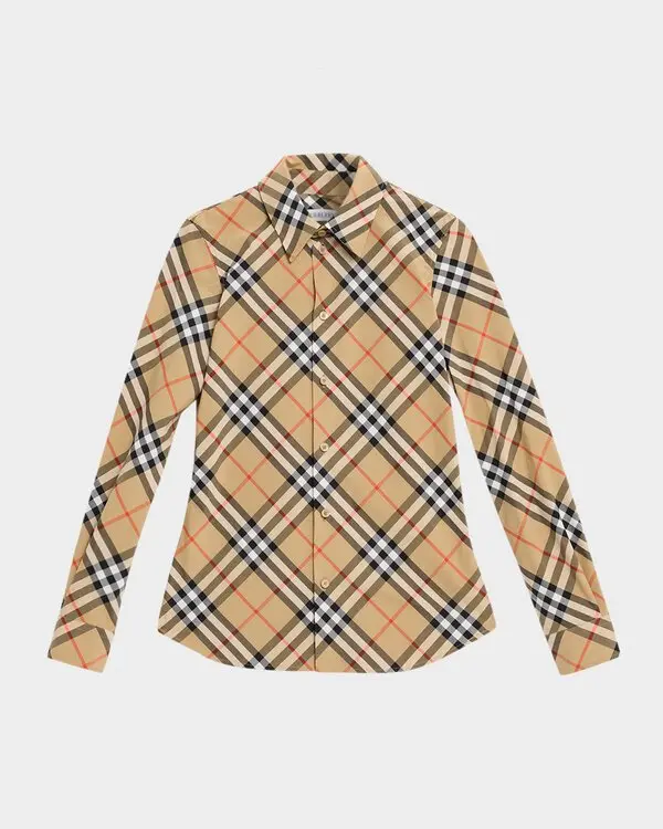 Burberry Check Button-down Shirt