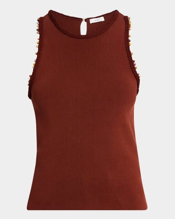 A.L.C. Nelly Bead-trim Tank Top