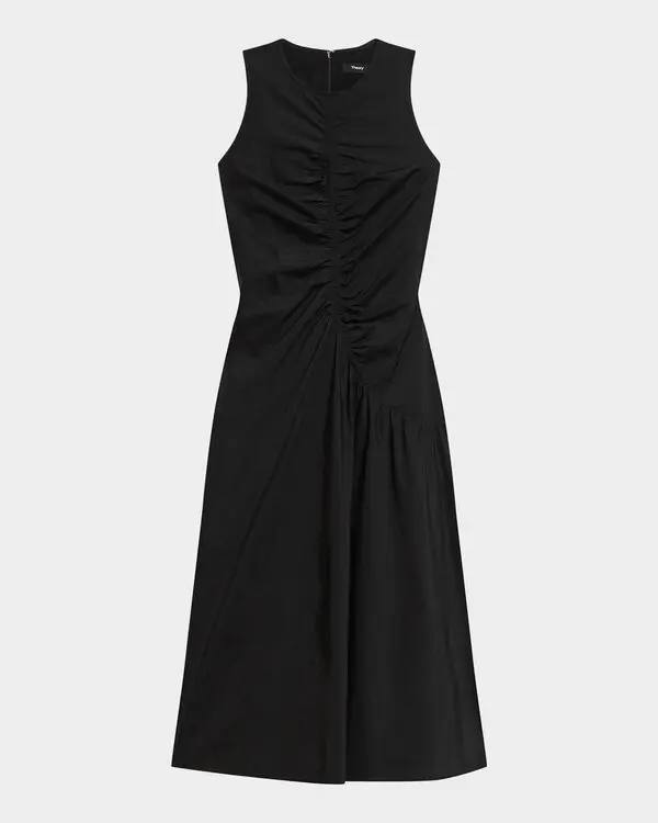 Theory Asymmetric Ruched Tank Dress