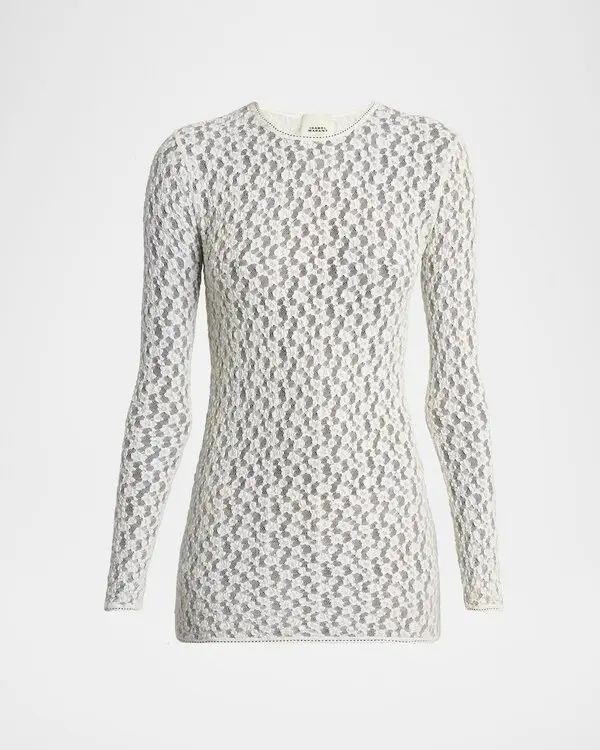 Isabel Marant Gaelle Floral Lace Top - Ecru