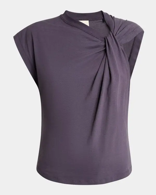 Isabel Marant Nayda Asymmetric T-shirt - Darkplum