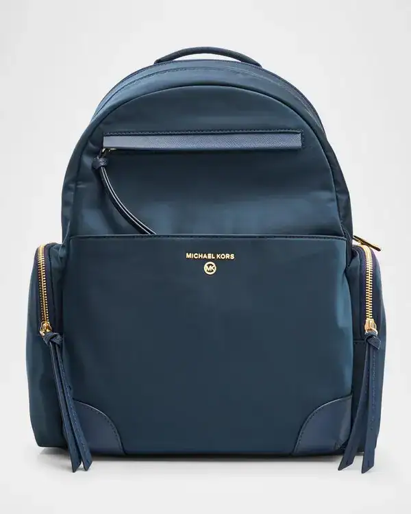 Michael Kors Large Gabardine Backpack In Navy 50% Off Editorialist