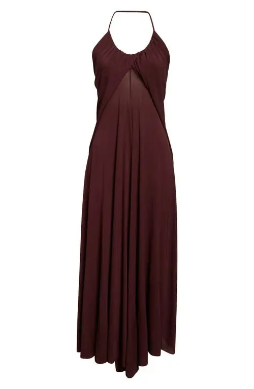 Alaïa Crisscross Soft Jersey Dress - Bordeaux