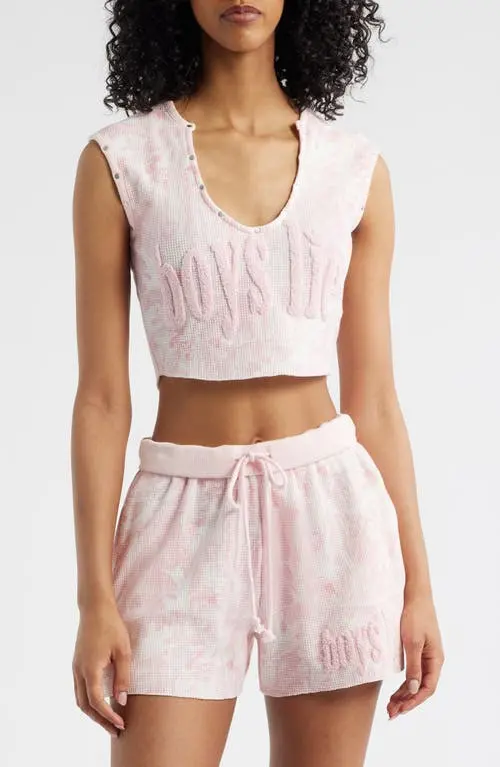 BOYS LIE Manhunt Rebel Waffle Stitch Crop Tank
