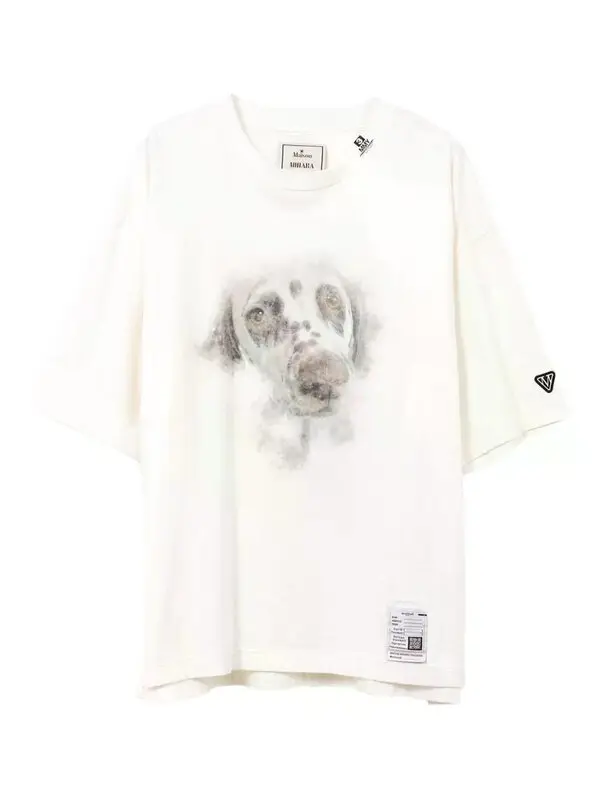 Mihara Yasuhiro Dog-print Text-detail T-shirt