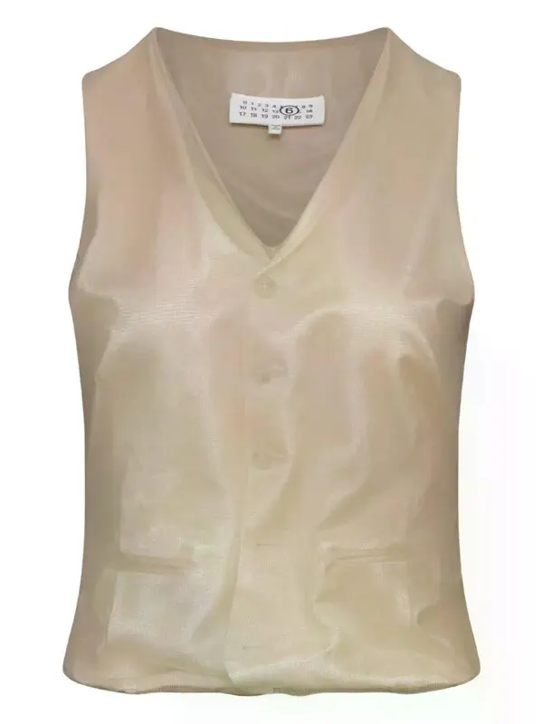 MAISON MARGIELA Satin Button-up Waistcoat