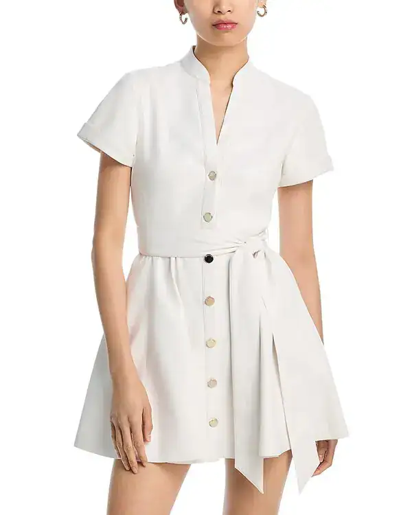 slim fit dress slacks Vegan Leather Mini Dress main image 0