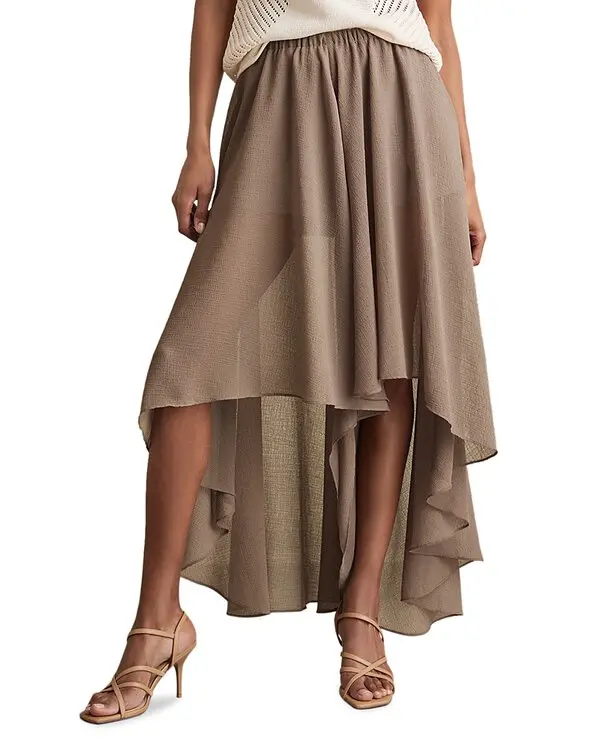 REISS Petite Lucie Fluid Short - Mink Neutral