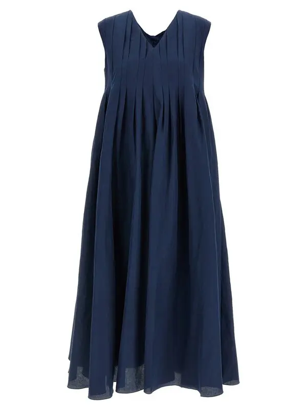Max Mara Piega' Long Dress - Blue