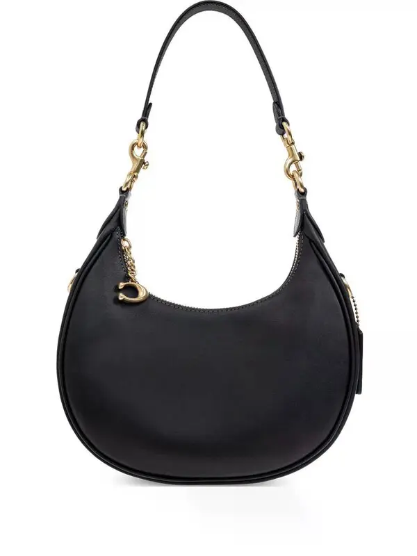 Coach Leather Shoulder Bag - Black