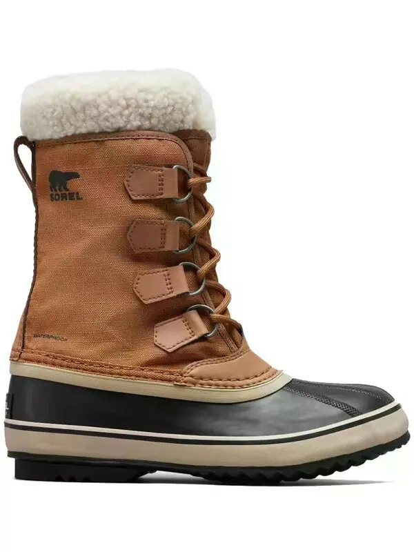 Sorel Winter Carnival Lace-up Boots With Shearling Cuff - Brown