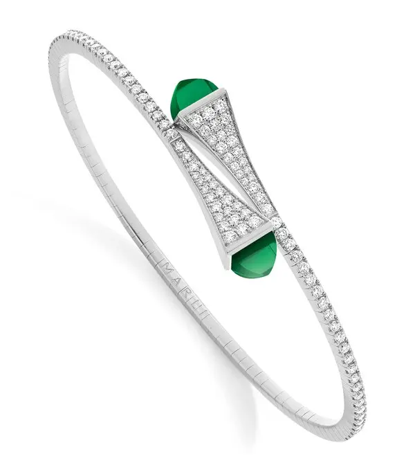 MARLI NEW YORK Diamond, Agate, And Gold Cleo Bracelet - White