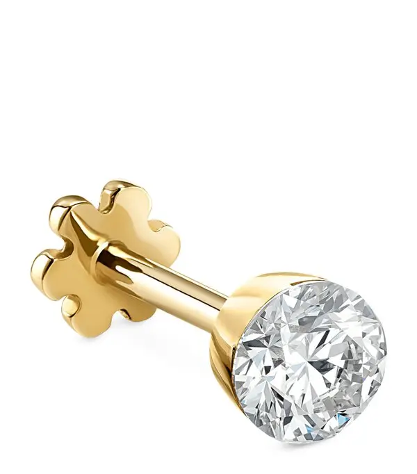 MARIA TASH Invisible Set Diamond Threaded Stud Earring - Gold