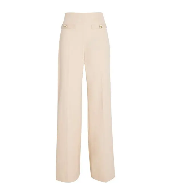 Sandro Virgin Wool-blend Wide-leg Trousers