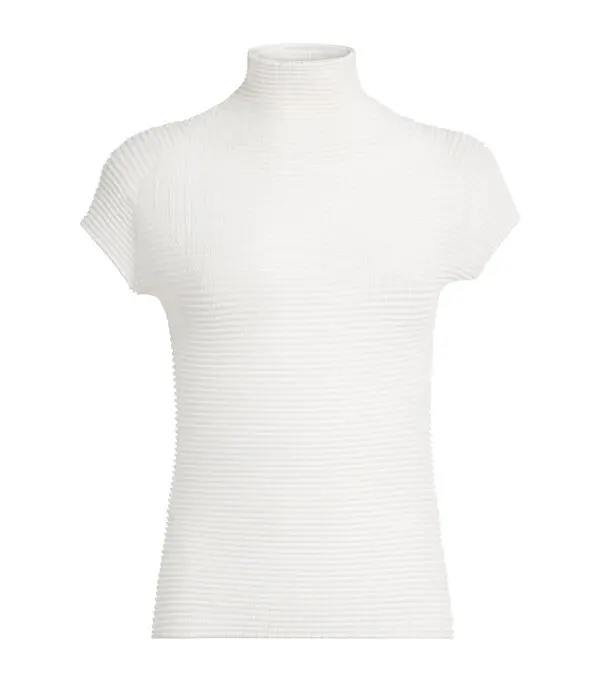 Issey Miyake Wooly Pleats Top - White