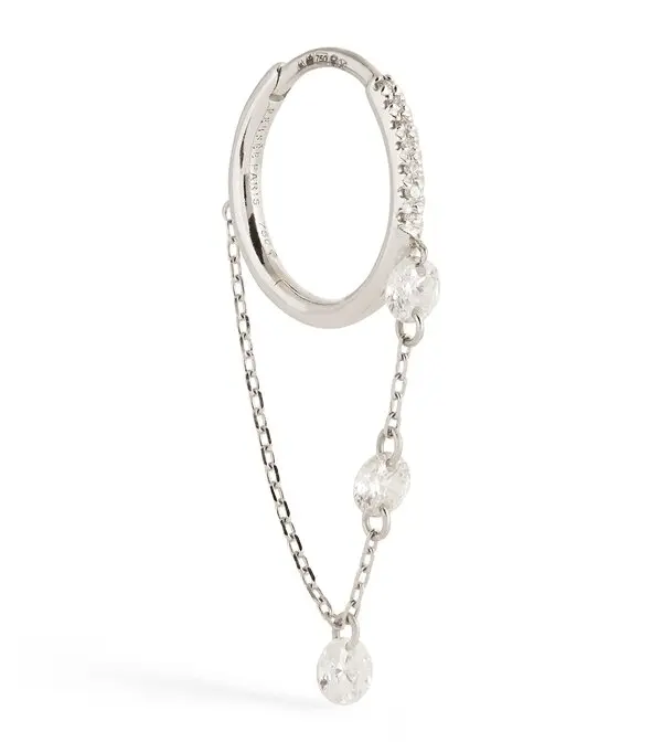 PERSEE Gold And Diamond Drop Huggie Single Earring