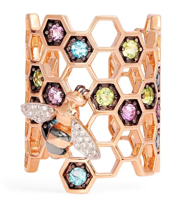 BEE GODDESS Honeycomb Ring