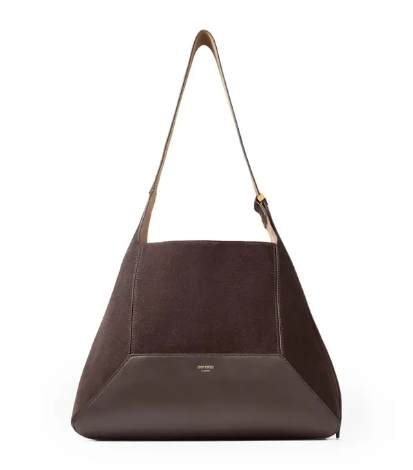 JIMMY CHOO Medium Diamond Shoulder Bag - Brown