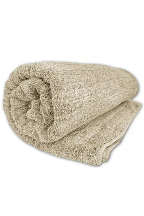 BEDVOYAGE Melange Viscose Cotton Blend Odor & Mildew Resistant Bath Sheet Towel - Sand