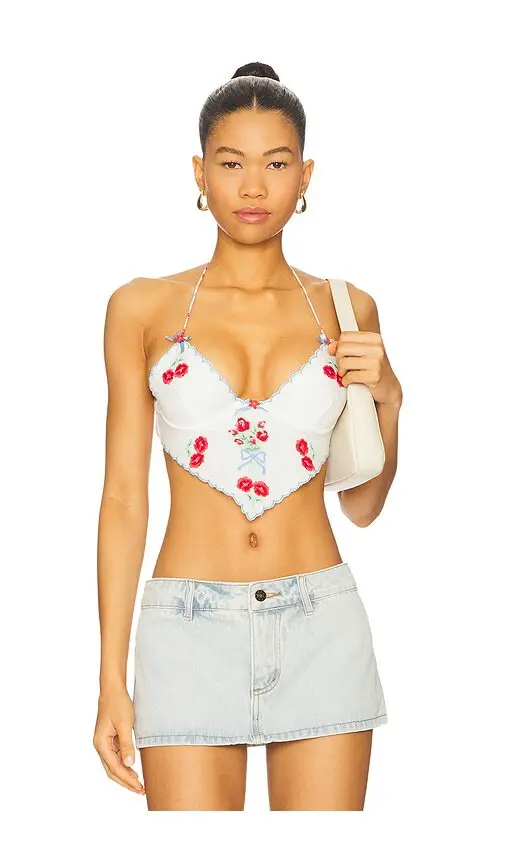 For Love & Lemons Forget Me Not Bra Top
