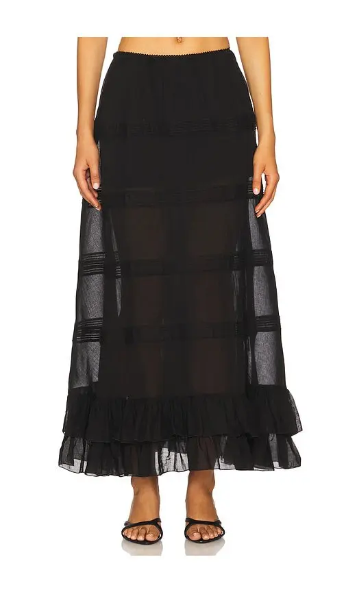 MIRROR PALAIS Maxi Skirt - Black