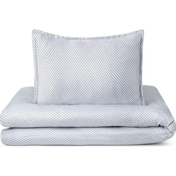 DOMANI HOME Leze 300 Thread Count 4-piece Set - Navy Chevron