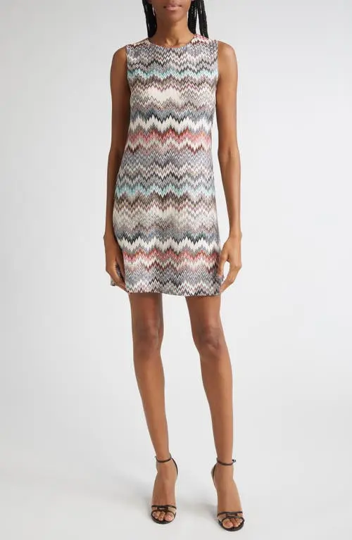 Missoni Zigzag Stripe Sleeveless Knit Minidress