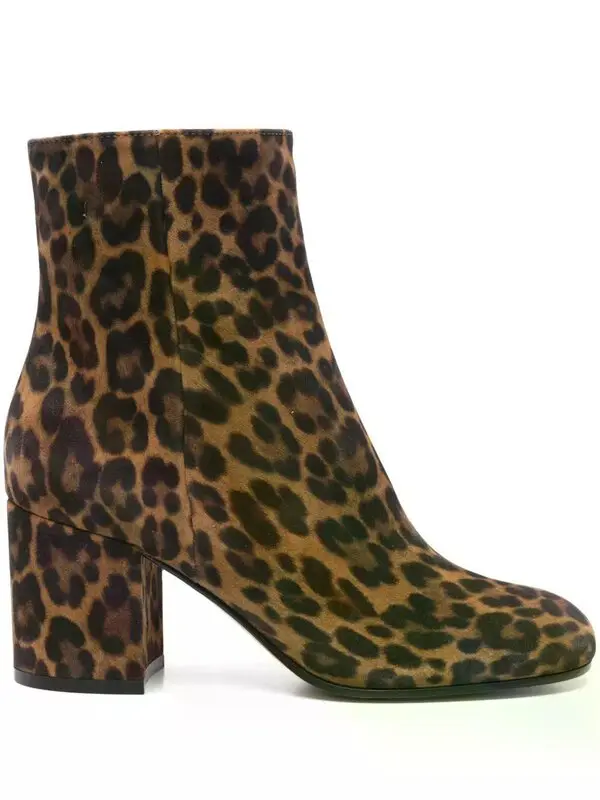 GIANVITO ROSSI 70mm Joelle Leopard-print Boots - Brown