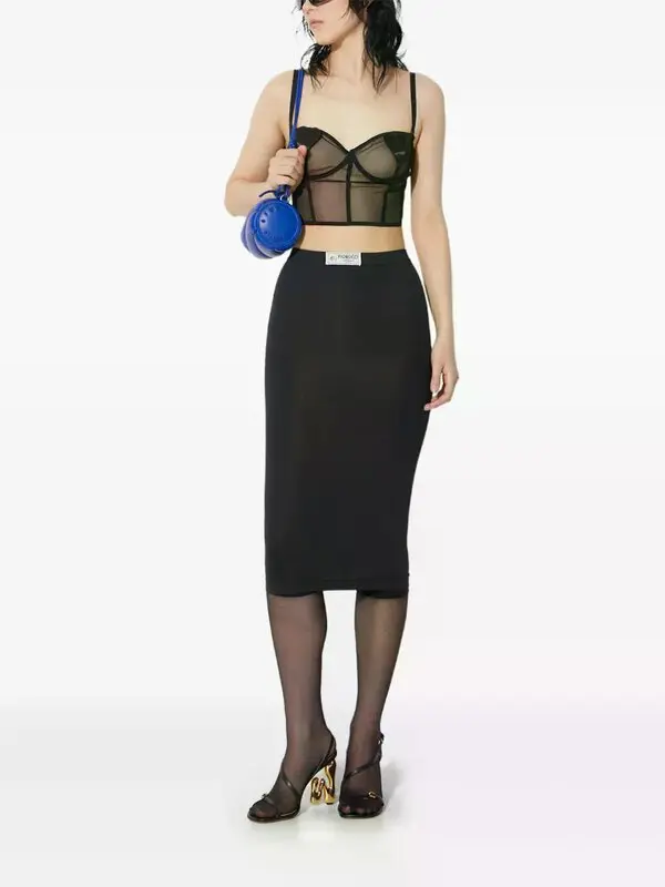 Fiorucci Logo-tag Midi Skirt