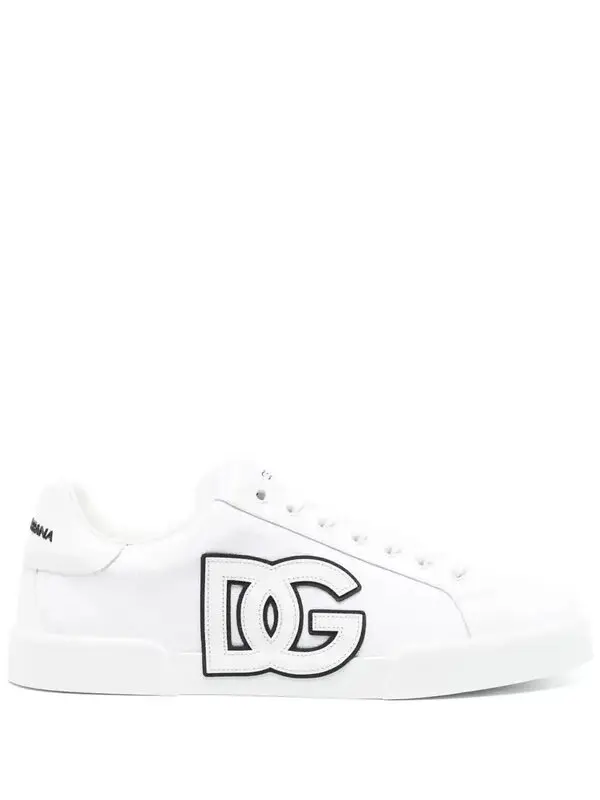 Dolce & Gabbana Logo-patch Sneakers - 8t907 Bianco/bianco/nero