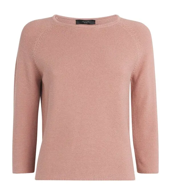 Max Mara Cotton Crop-sleeve Sweater