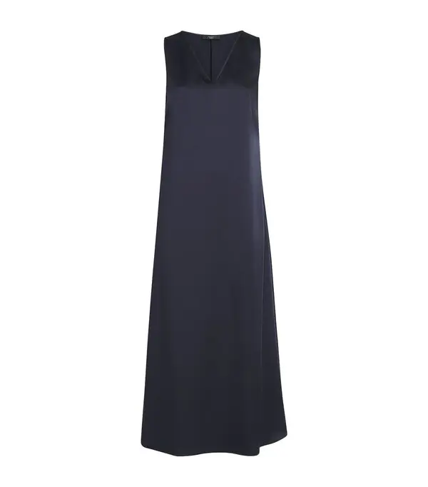 Max Mara Satin Maxi Dress - Blue