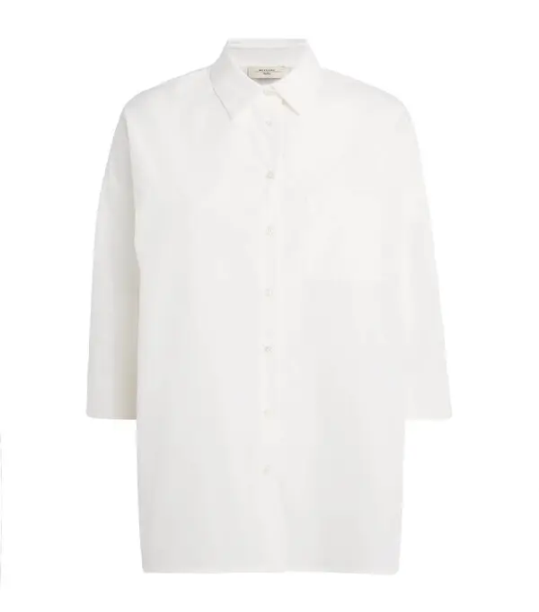 Max Mara Cotton Poplin Flared Shirt - White